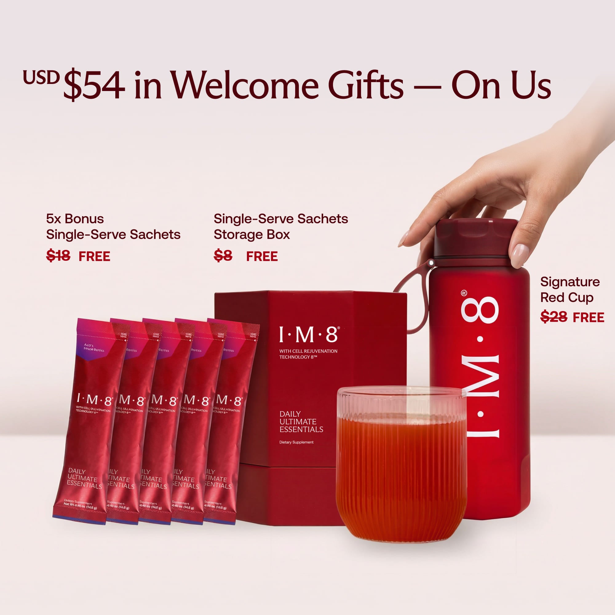 IM8 Daily Ultimate Essentials: 90 Nutrients in One Delicious Drink ...